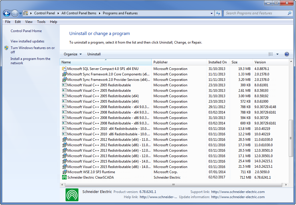 ClearSCADA Installation Guide - Uninstall ClearSCADA - 'Quick' Uninstall (Uninstalling ClearSCADA)